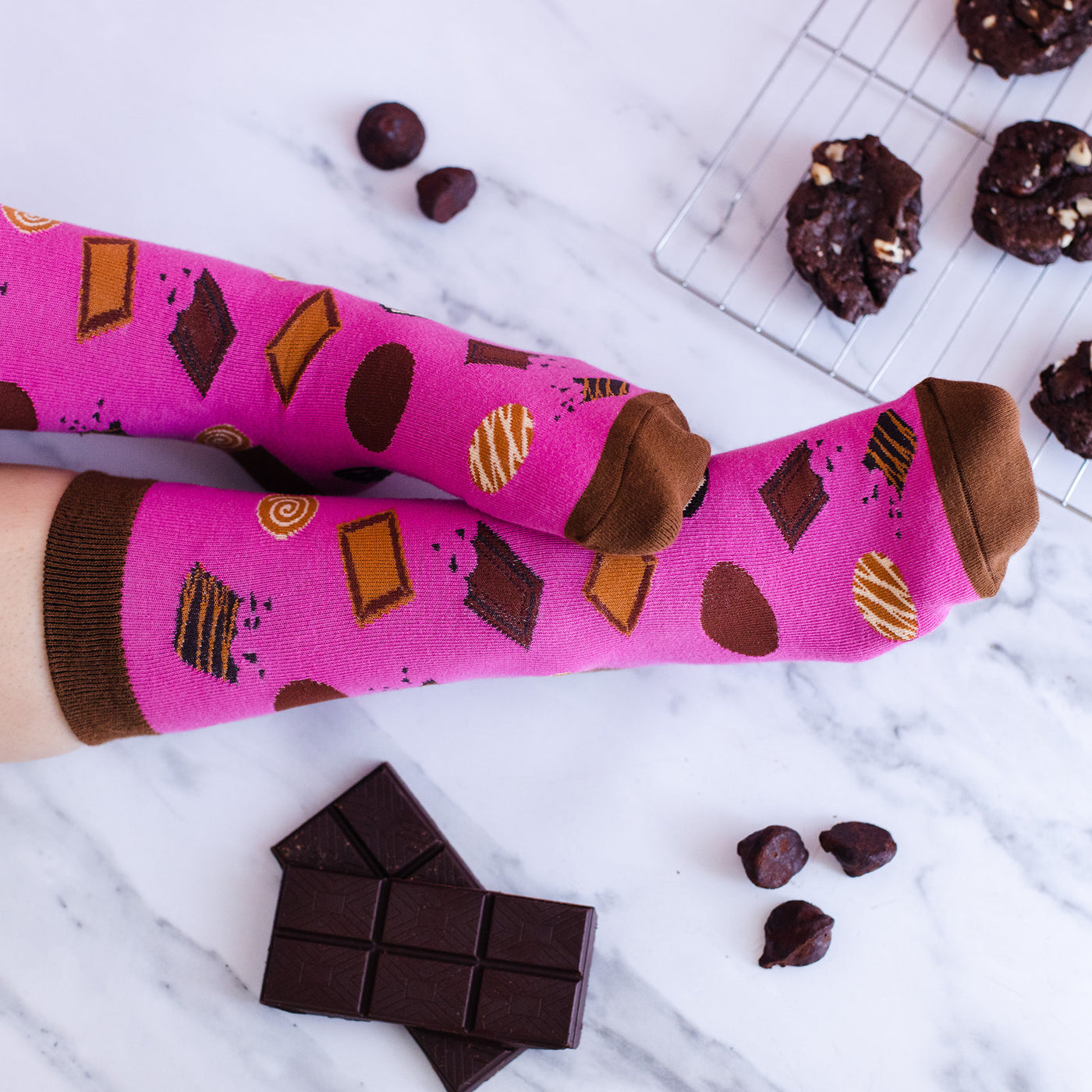 Lavley | 'Bring Me Some Chocolate' Fun Novelty Socks For Women