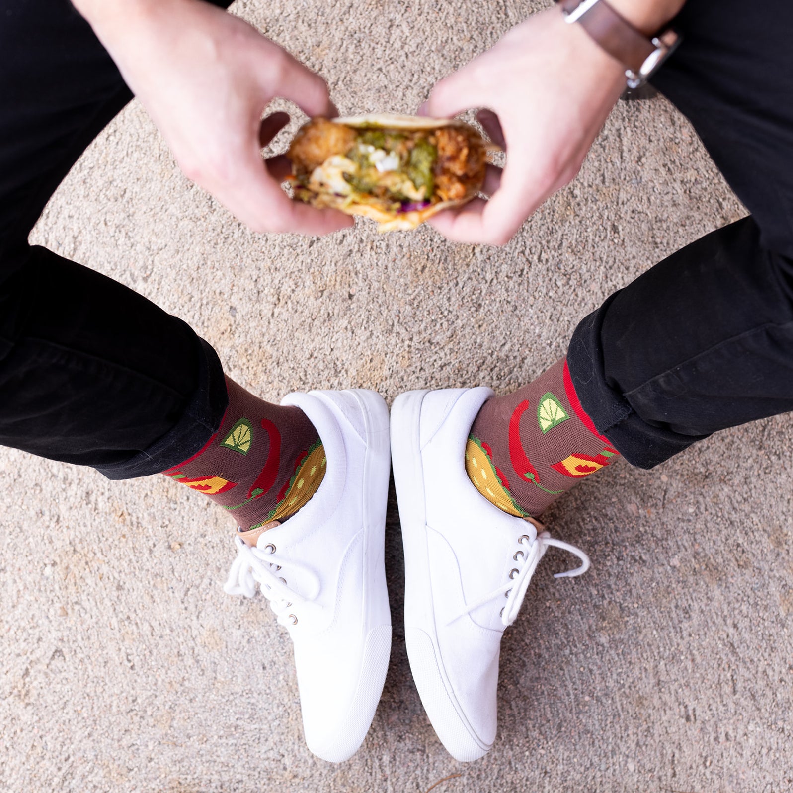 Lavley | Taco Socks | Funny Novelty Socks For Men & Women