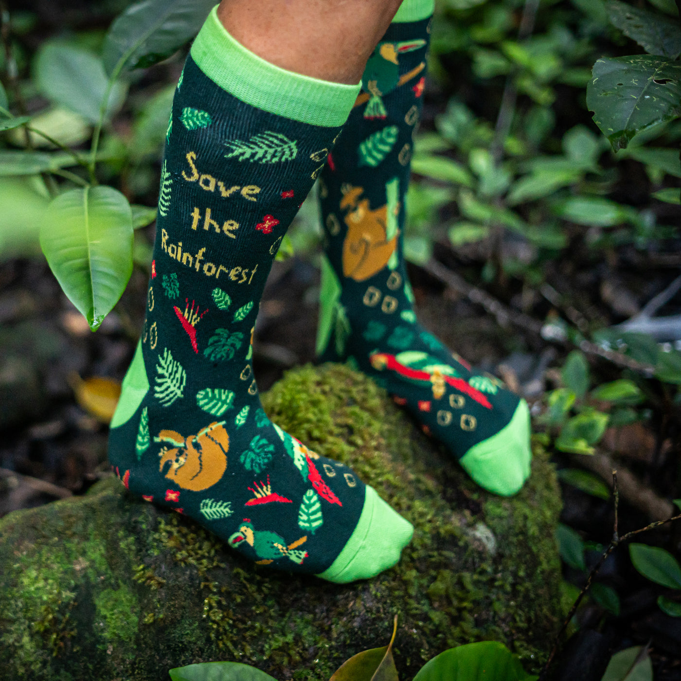Lavley | Save The Rainforest Socks (Unisex) | Fun Novelty Socks