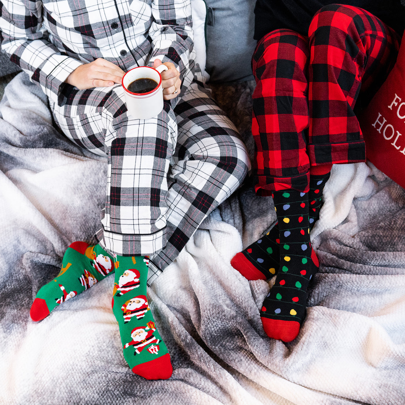 Lavley | "Jolly AF" Funny Christmas Holiday Santa Crew Socks