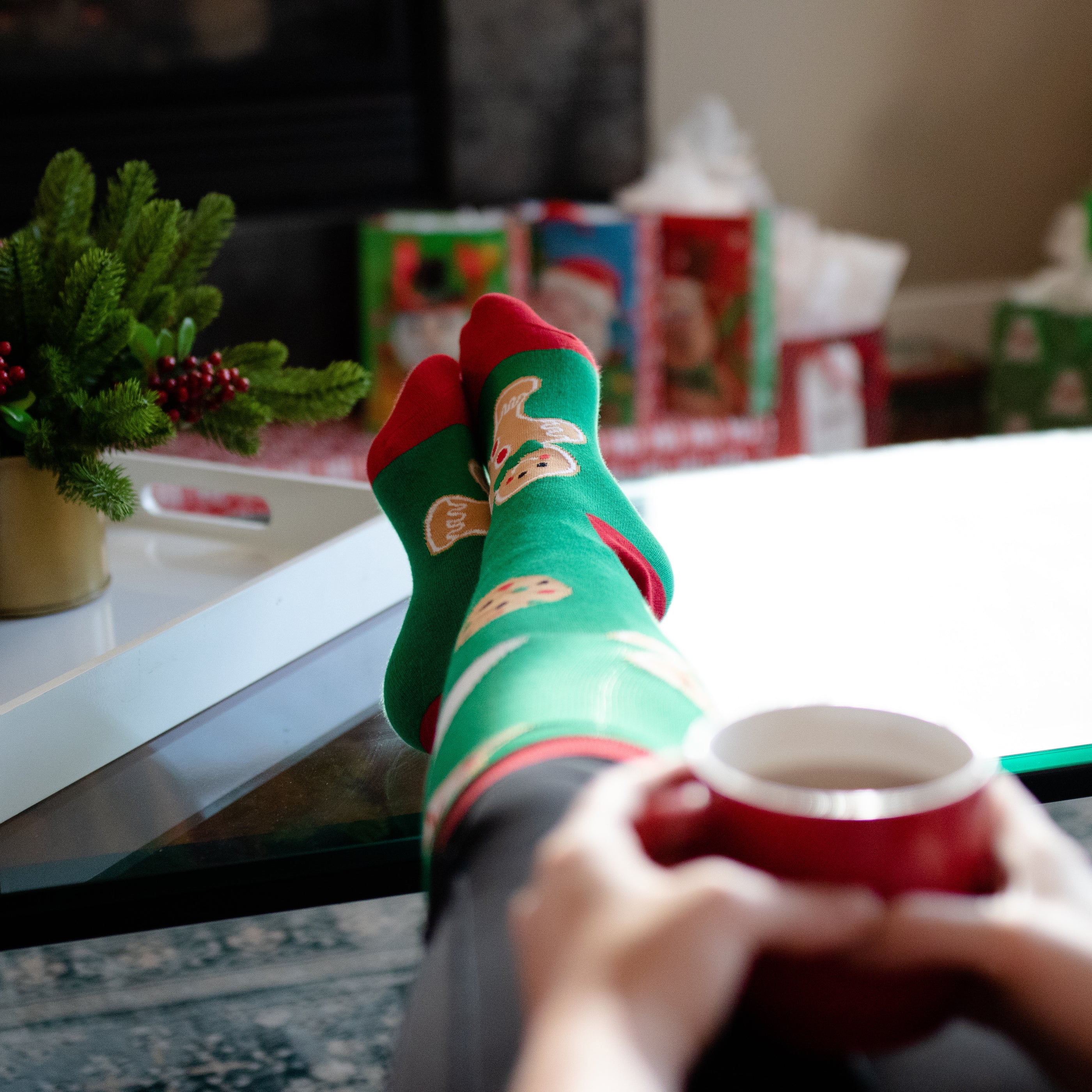 Lavley | Christmas Cookies and Candy Knee High Socks (2 Pack)