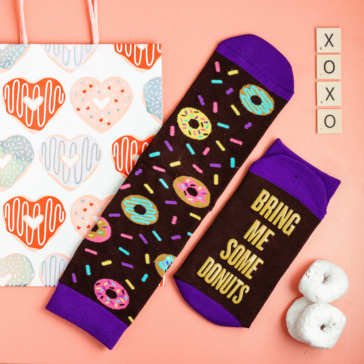 Lavley | Donuts Socks | Funny Novelty Socks For Men & Women