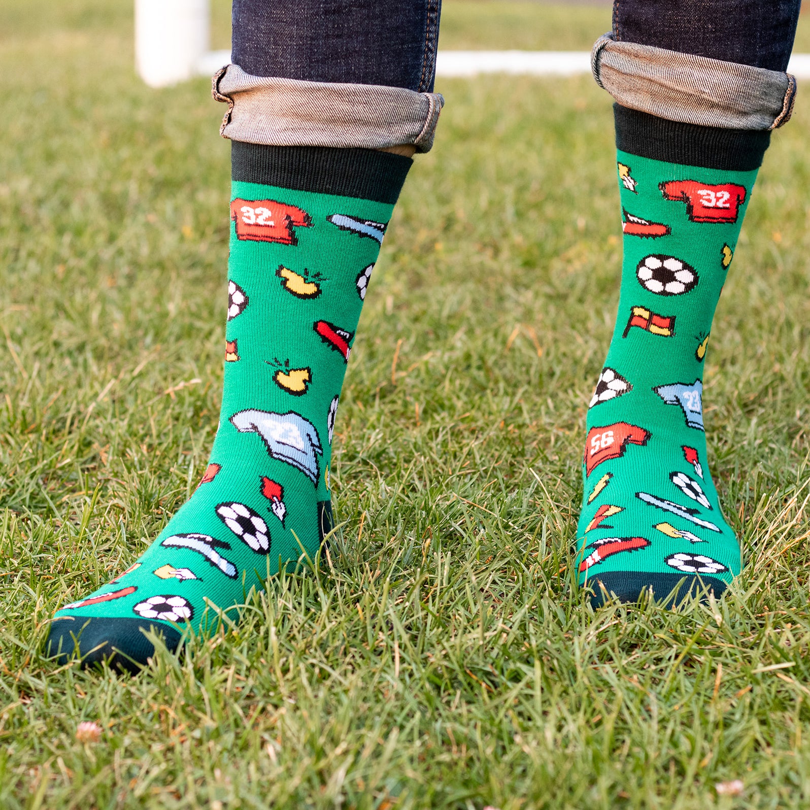 I'd Rather Be Watching Soccer, Crew Socks For Men & Women — Lavley