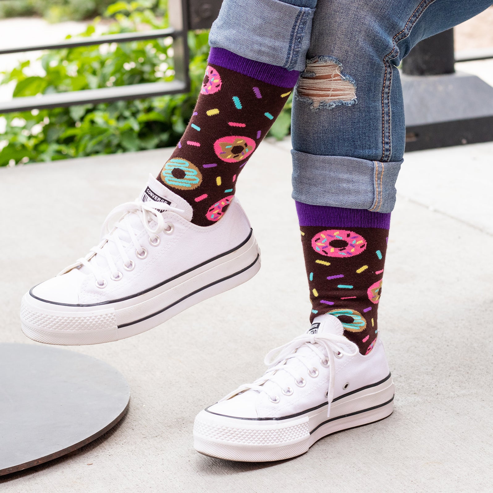Lavley | Donuts Socks | Funny Novelty Socks For Men & Women
