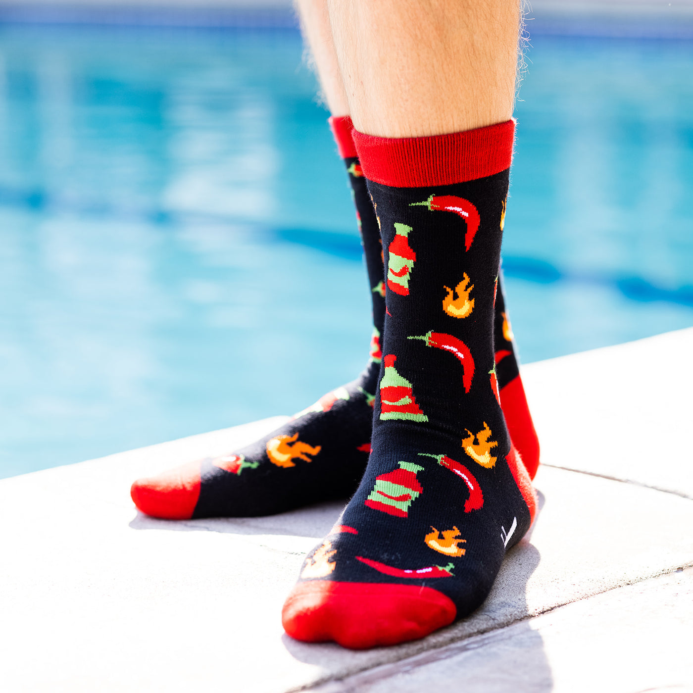 Hot Stuff Chili Pepper Socks | Unisex Crew Socks — Lavley