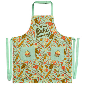Lavley - "Let Me Bake Your Day" Funny Baking Apron With Pockets