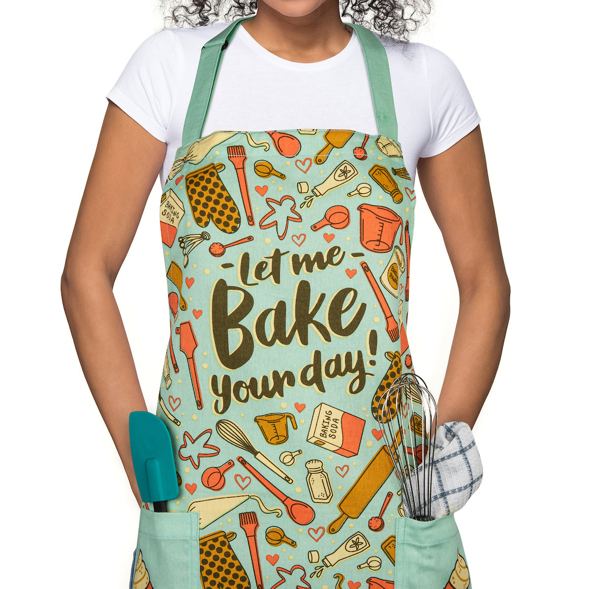 Lavley - "Let Me Bake Your Day" Funny Baking Apron With Pockets