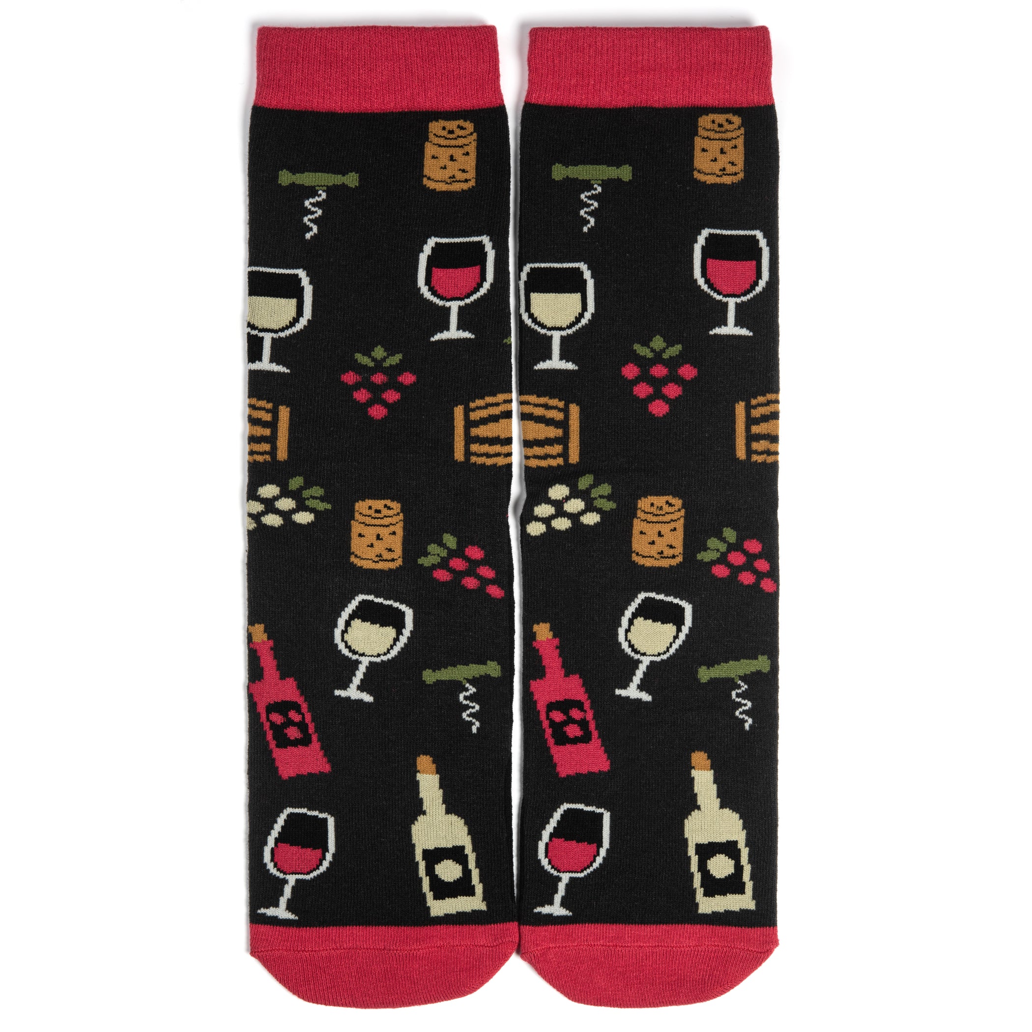 Lavley | Knit Wine Socks | Funny Novelty Socks For Men & Women