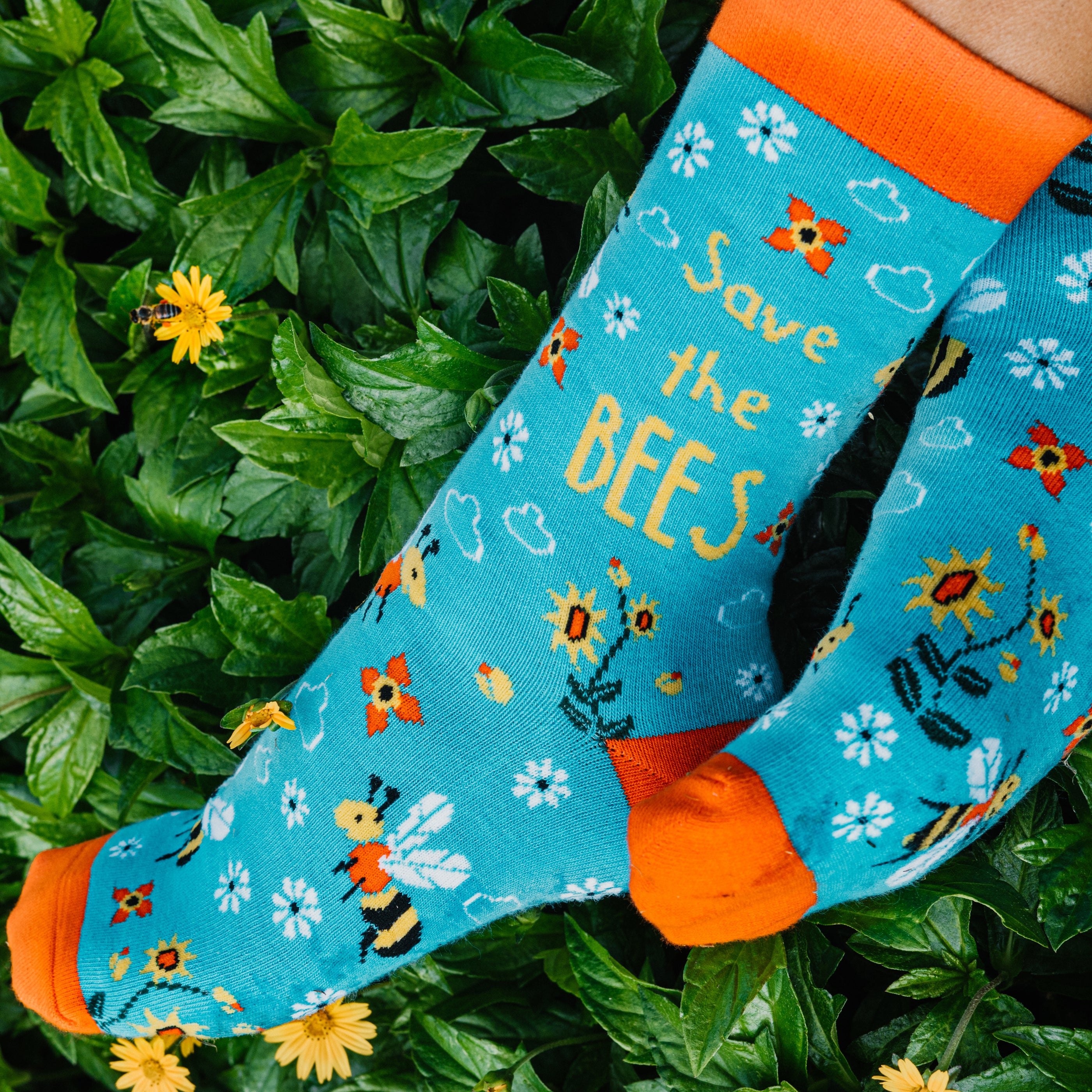 Lavley | Save The Bees Socks (Unisex) | Fun Novelty Socks